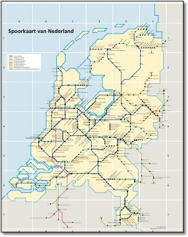 Holland Dutch train / rail maps